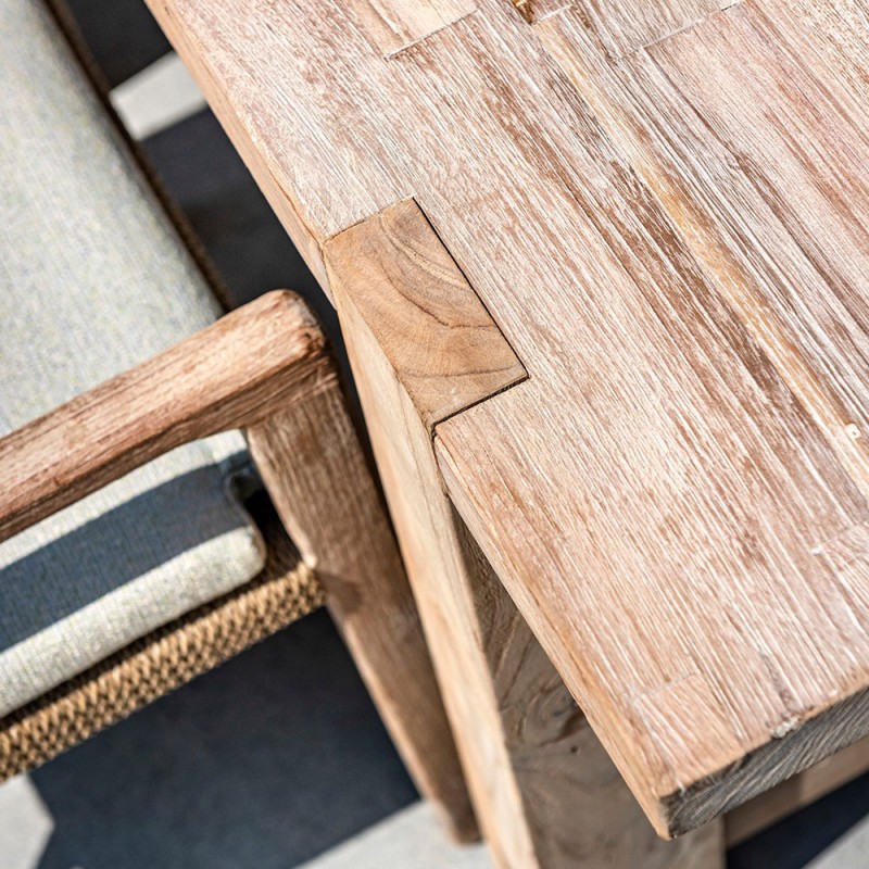 JADE Outdoor Dining Table in Natural Reclaimed Teak W250