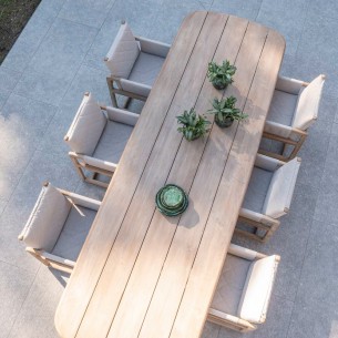 MAESTRO Outdoor Dining Table in Natural Reclaimed Teak W330
